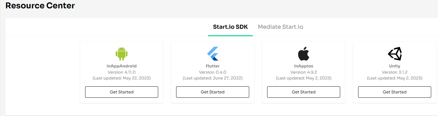 Adding a New App – Start.io